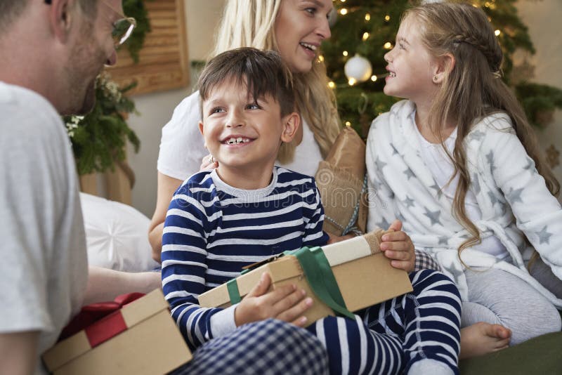 Christmas time with family stock photo. Image of casual - 231811084