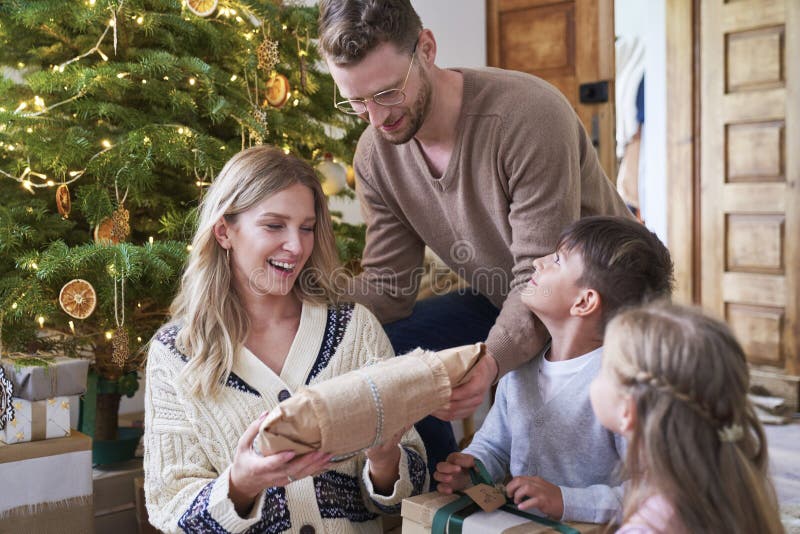 Christmas time with family stock photo. Image of love - 229416026