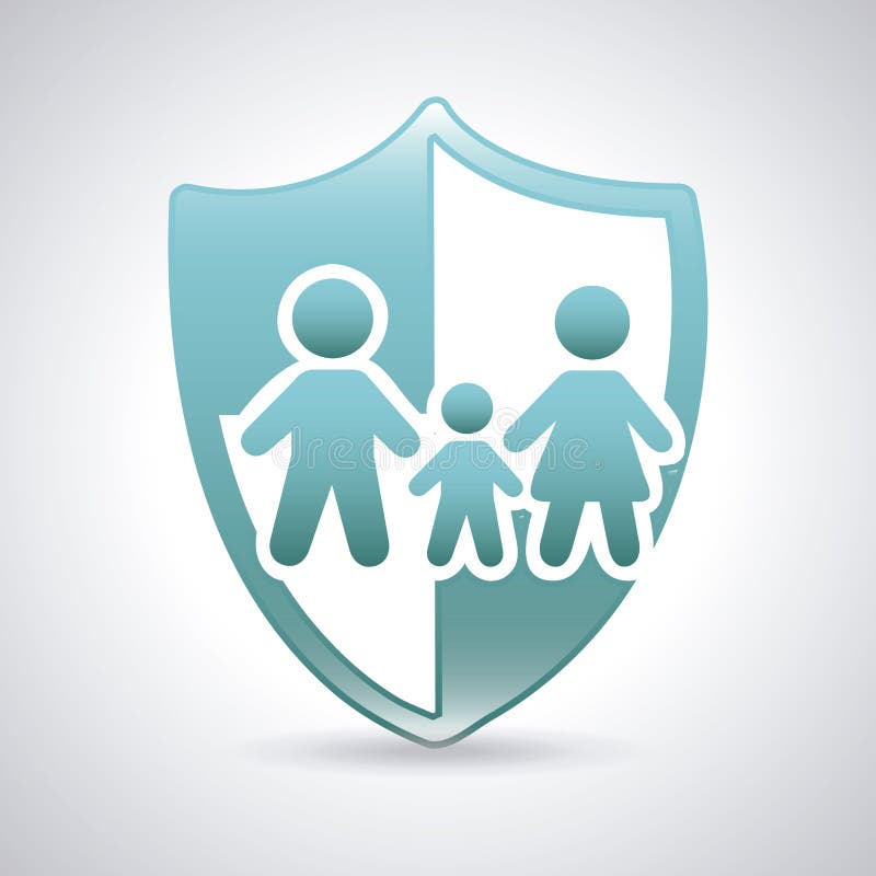 Family shield stock vector. Illustration of concept, graphic - 32671730