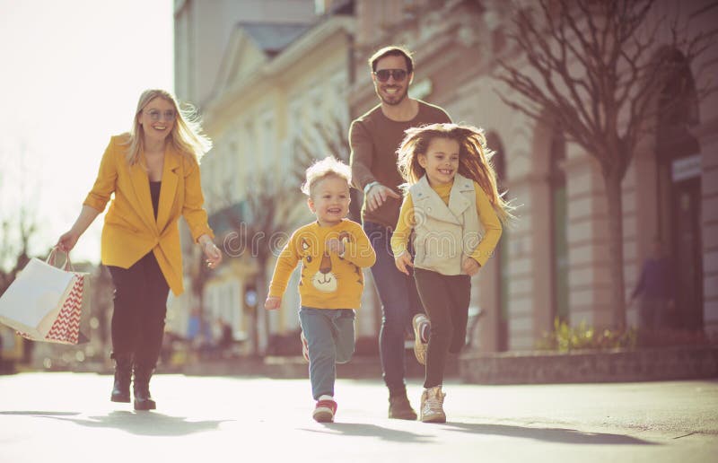 Family shopping stock photo. Image of bonding, enjoyment - 185142708
