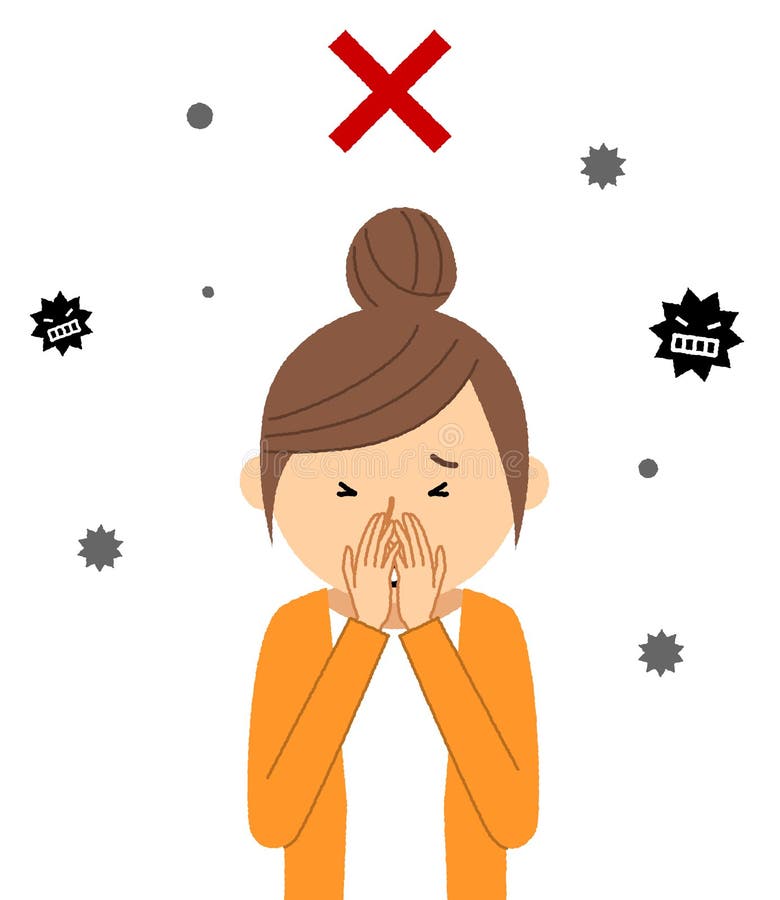 It is an Illustration of an Young Woman Who is in Poor Health. Stock ...