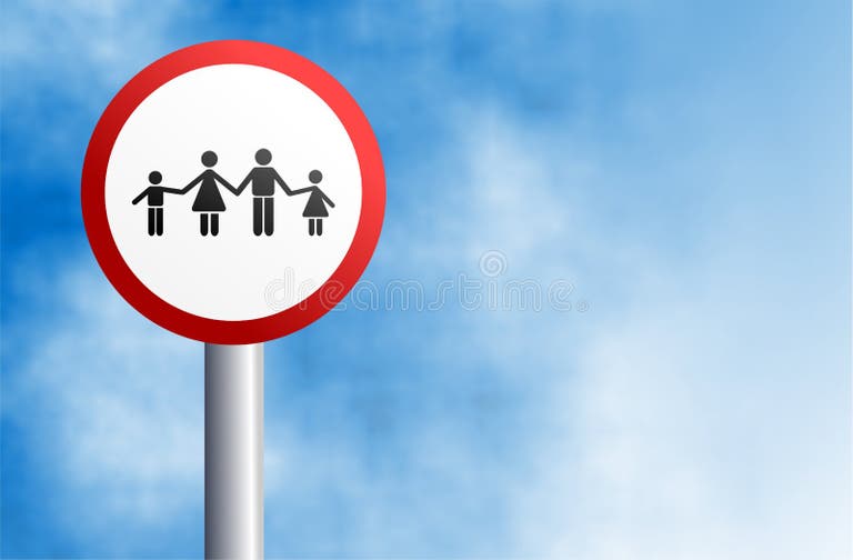 Family Traffic Sign Stock Illustrations – 2,370 Family Traffic Sign ...