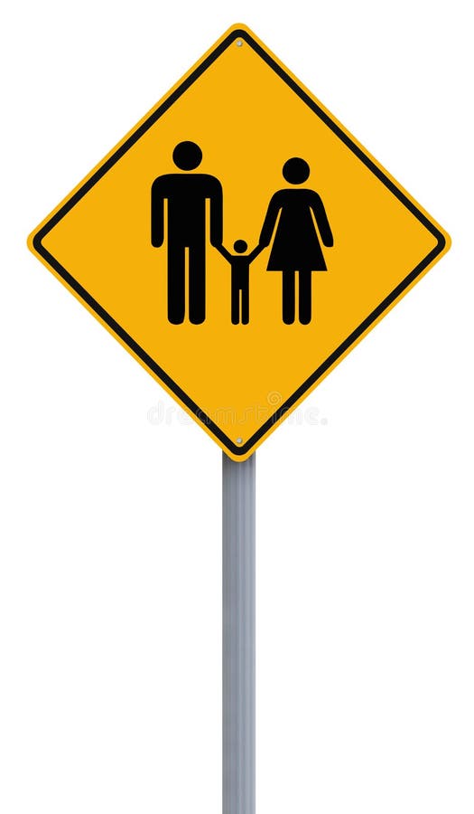 Family Sign stock image. Image of road, yellow, child - 40162169