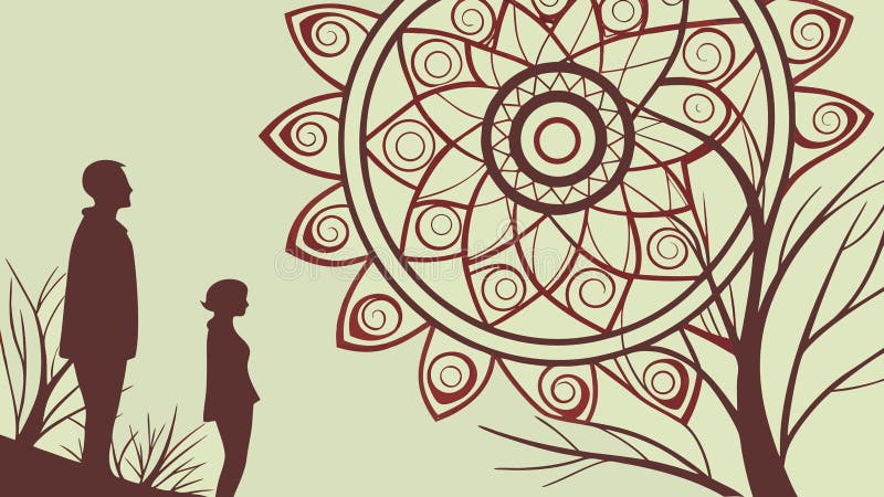 Beautiful Mandala Silhouette Design Stock Illustrations – 17,509 ...