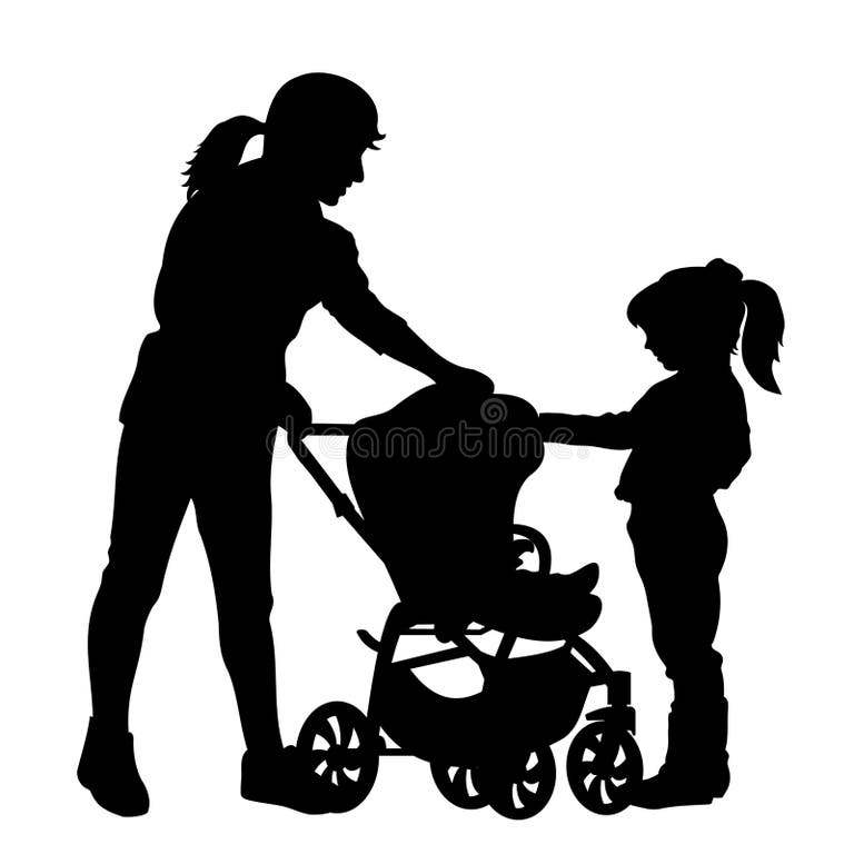 Mother Daughter Silhouettes Stock Illustrations 2 282 Mother Daughter