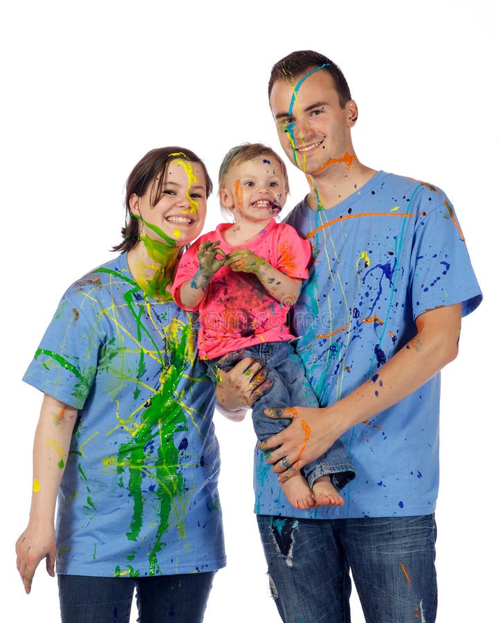 Paint Fight stock photo. Image of mess, artist, messy - 18791352