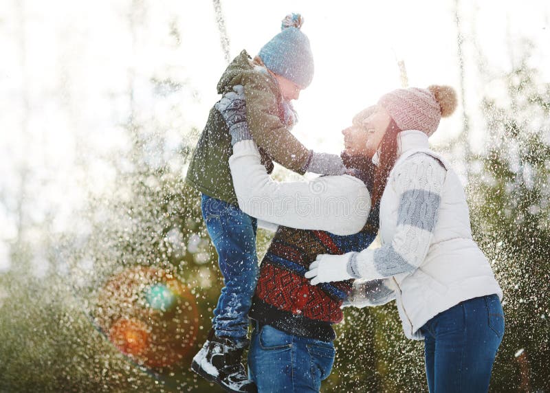 Family on snow stock photo. Image of season, line, expression - 35318764