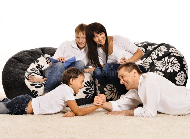 Family Spending Time at Home Stock Image - Image of kids, clean: 39738853