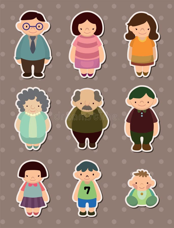 Family icon set stock vector. Illustration of adult, element - 17669095