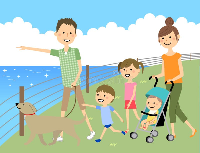 Good family going out stock vector. Illustration of parent - 190125307