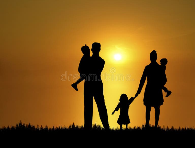 Sunset Family Stock Illustrations – 61,551 Sunset Family Stock ...