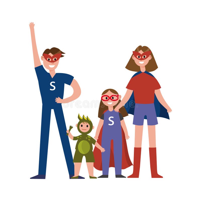 Super Hero Mom Stock Vector Illustration Of People Daughter 19205088
