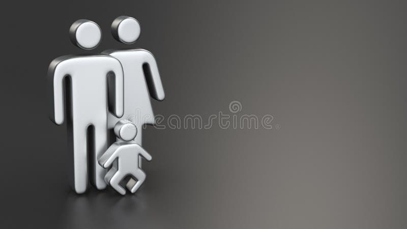 Family symbol on black stock illustration. Illustration of graphic ...