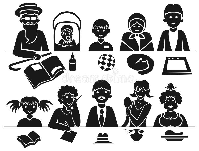 Family at the table stock vector. Illustration of beautiful - 37046266