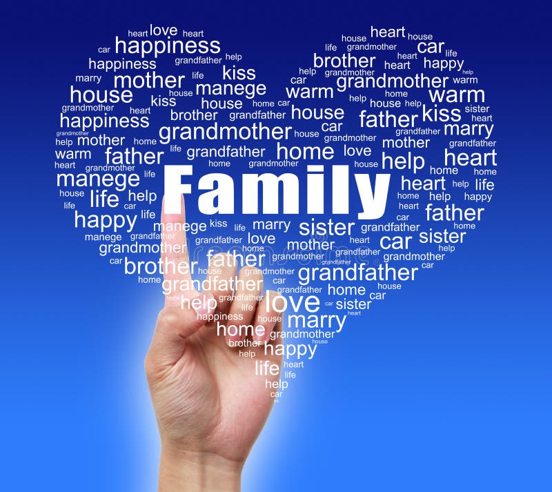 Family Tag Cloud With Hands Stock Photo - Image of cloud, internet ...