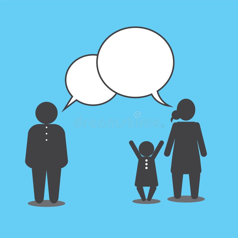 Family talking. stock vector. Illustration of family - 60612768