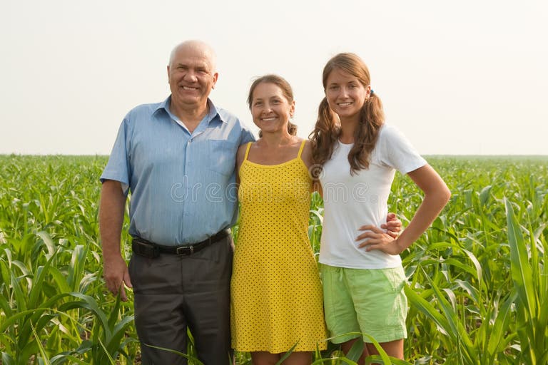 Family of Three stock image. Image of corn, family, father - 16393721