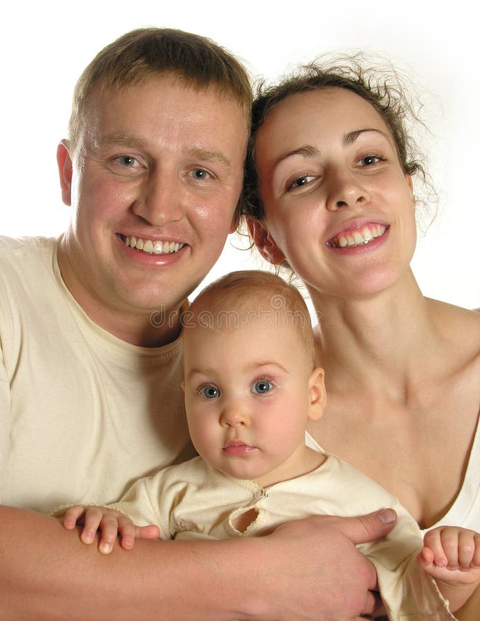 Family of three 2 stock photo. Image of positive, smiling - 386486