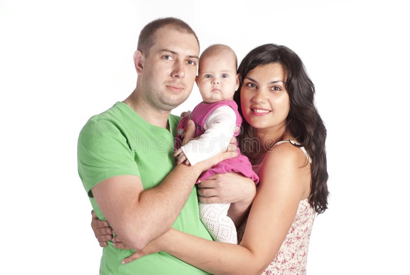 Family of a three stock photo. Image of family, daughter - 20429408