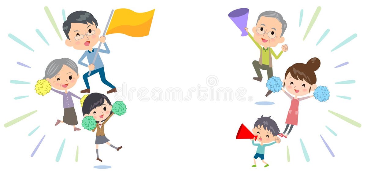 Family Cheering Stock Illustrations – 691 Family Cheering Stock ...