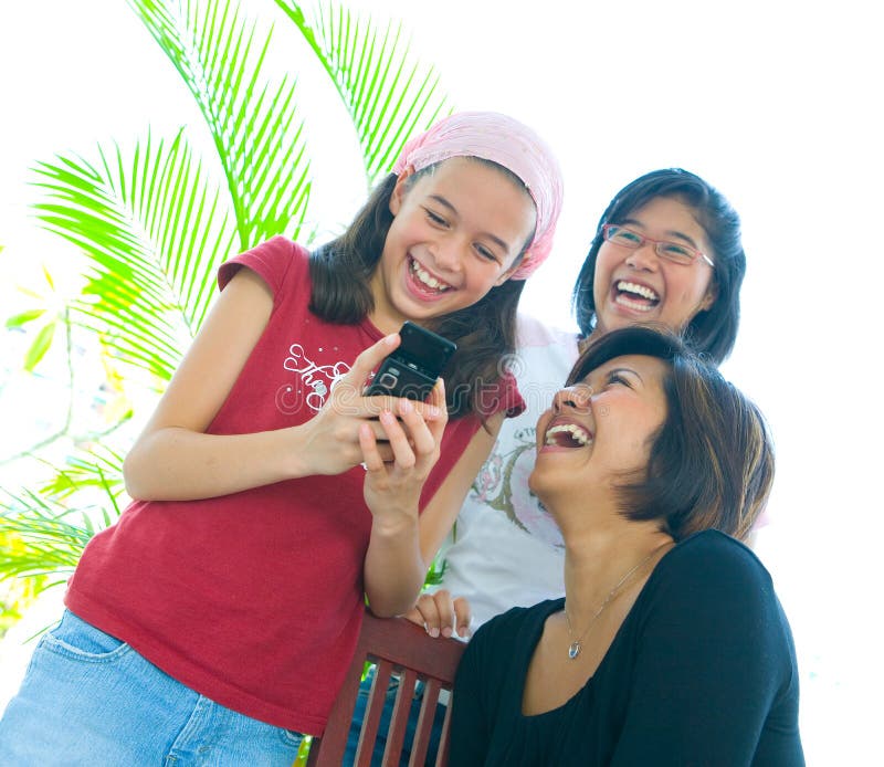 Girls from a Family Having Fun Playing Together Stock Image - Image of ...