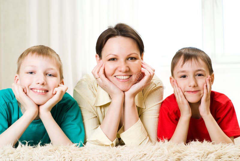 Family of three people stock photo. Image of beautiful - 14165236