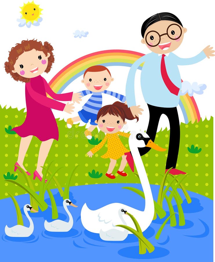 Family time stock vector. Illustration of character, happy - 18569800