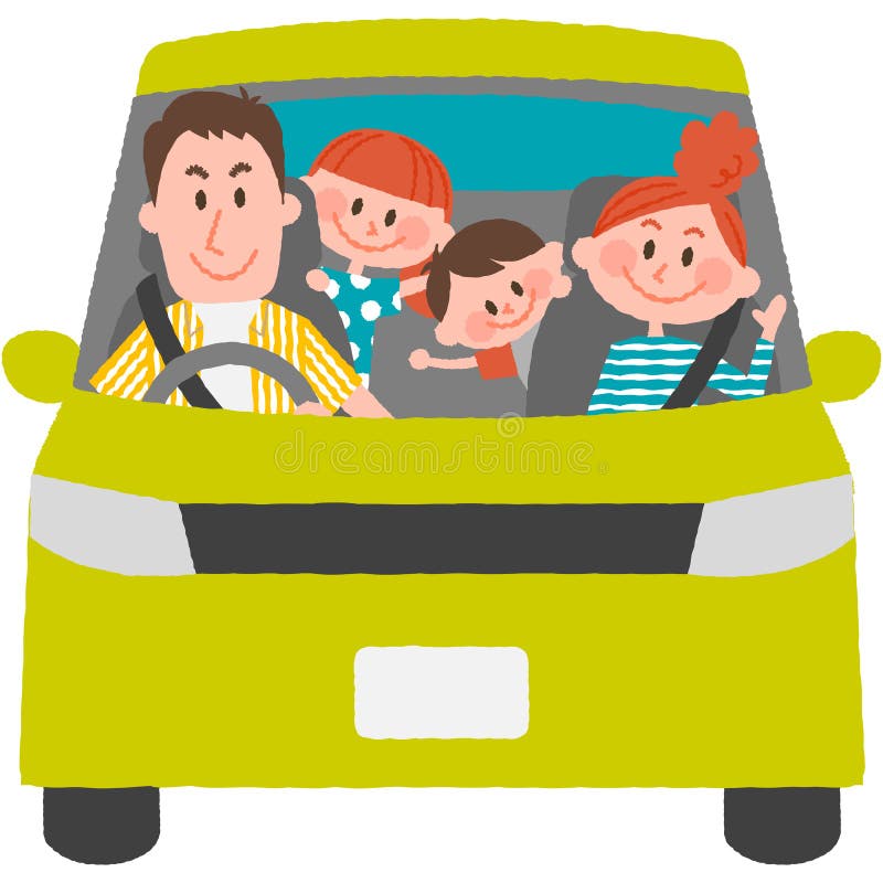 The Family To Go Out by Car Stock Vector - Illustration of journey ...