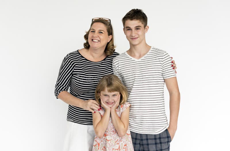 Family Together Studio Portrait Concept Stock Image - Image of family ...