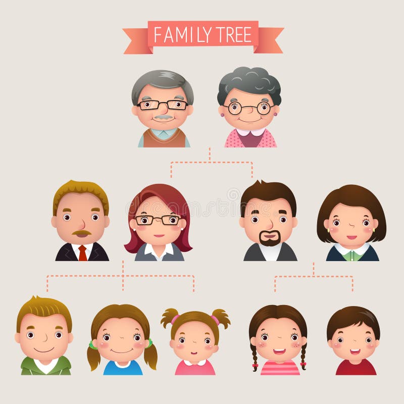 Family Tree Silhouette Monogram Vector Illustration. Black Color Tree ... Family Tree Silhouette Monogram Vector Illustration. Black Color Tree ...
