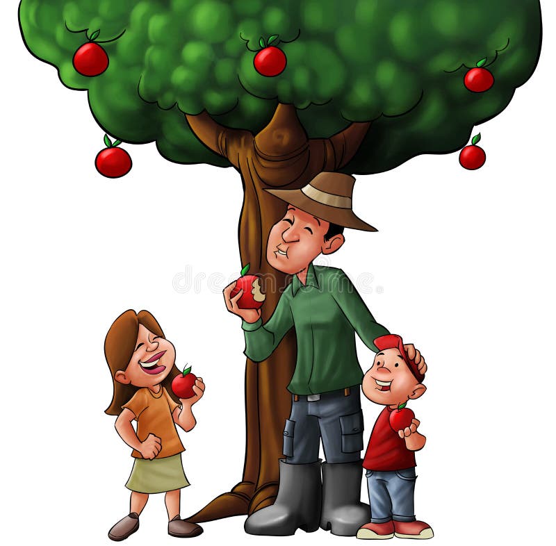 Family tree and food stock illustration. Illustration of leaf - 19381329