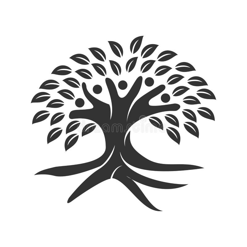 Family Tree Icon Illustration Brand Identity Stock Vector ...