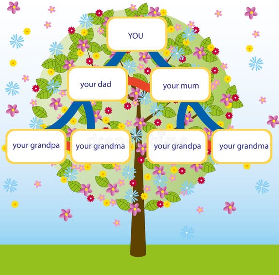 Family tree vector stock vector. Illustration of summer - 21730010
