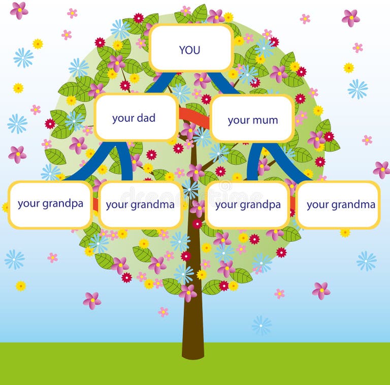 Family tree vector stock vector. Illustration of summer - 21730010
