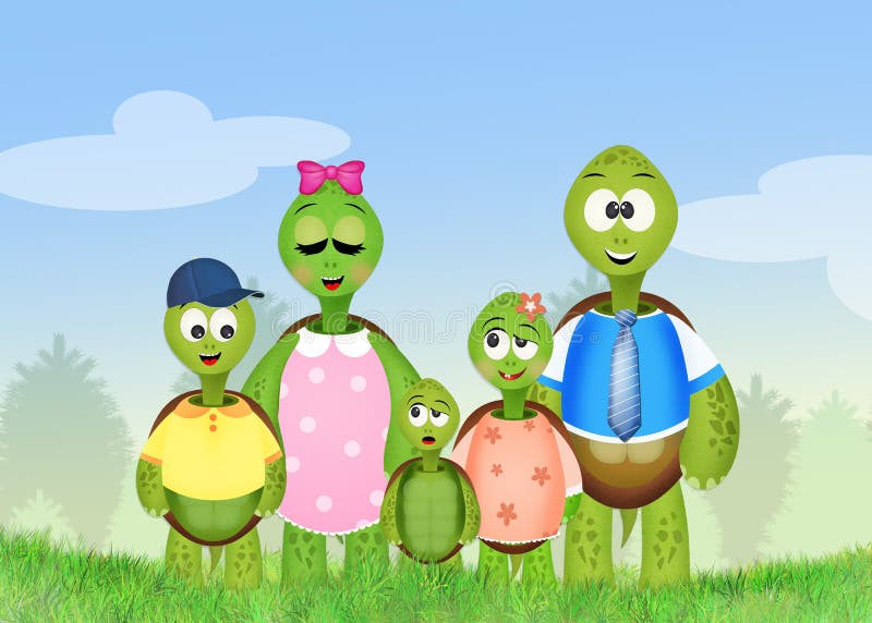 Family of turtles stock illustration. Illustration of turtle - 70126704