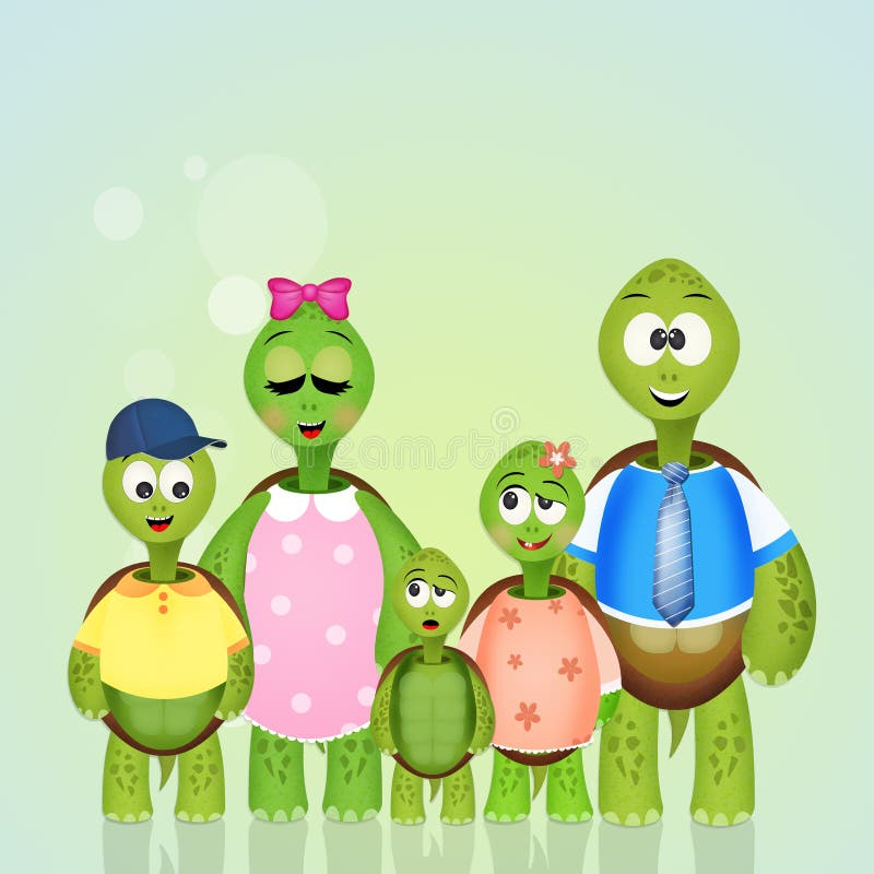 Family of turtles stock illustration. Illustration of turtle - 109190898