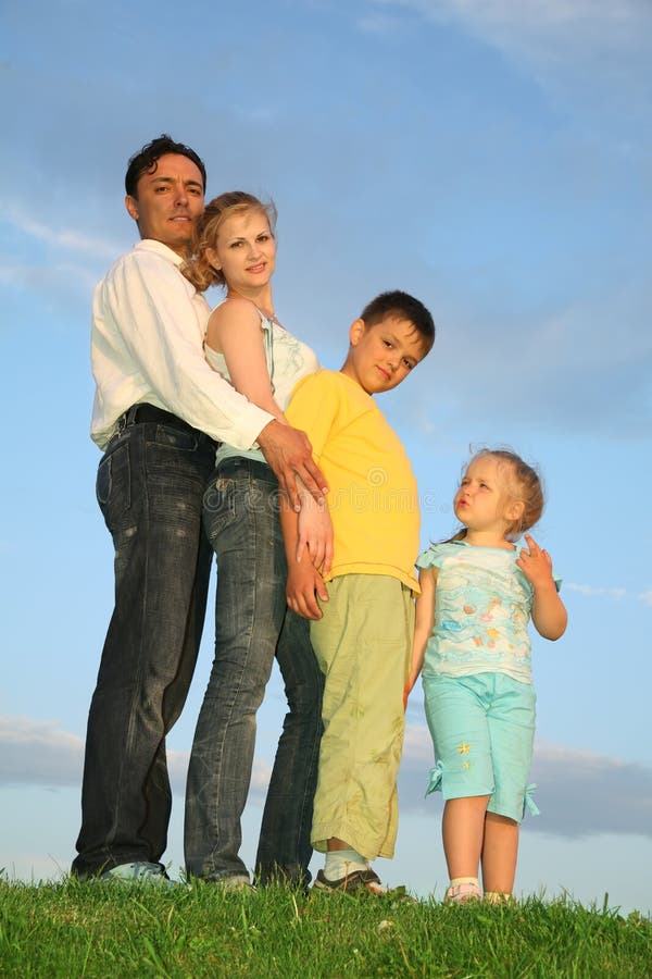 Family with two children stock image. Image of offspring - 2638169