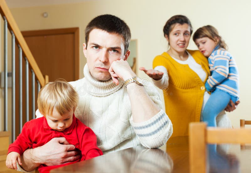 Family with Two Children Having Quarrel Stock Image - Image of love ...