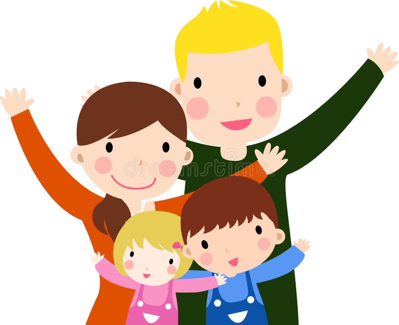 Cartoon Family Four Stock Illustrations – 2,470 Cartoon Family Four ...