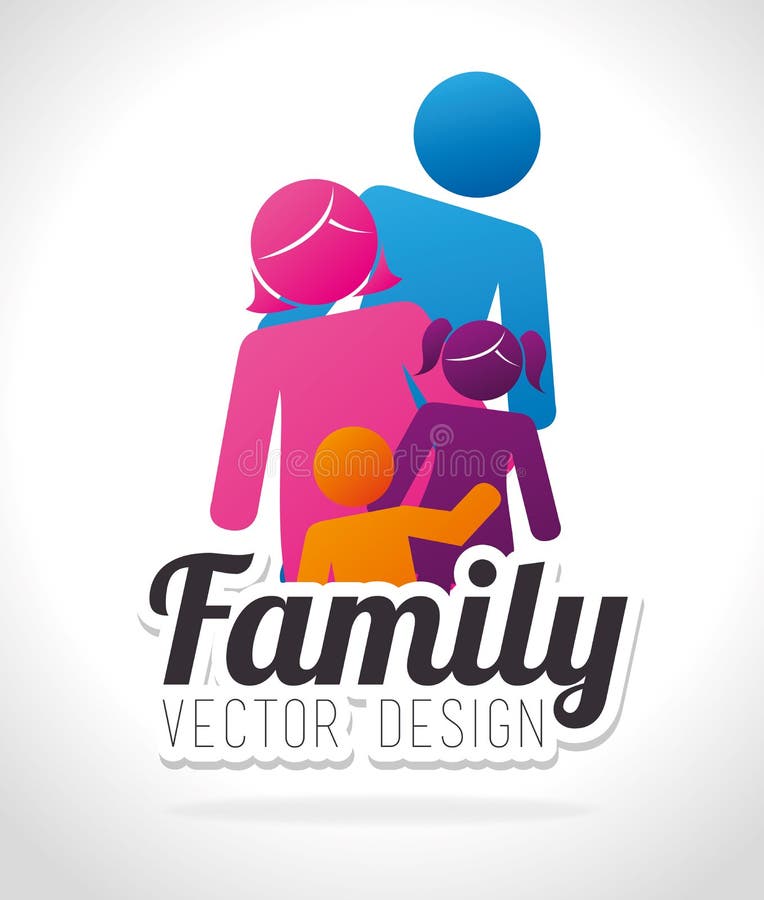 Family unity design stock illustration. Illustration of daugther - 64979073
