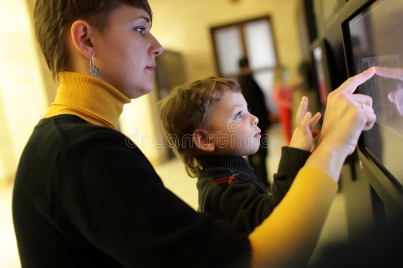 Family using touch screen stock photo. Image of business - 41875746