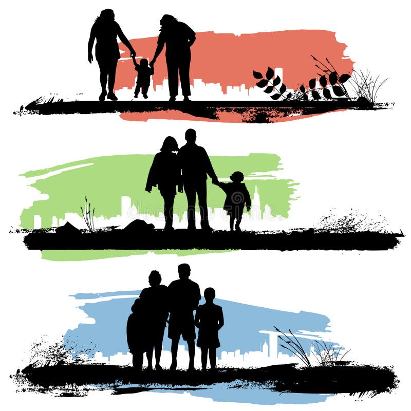 Family vector stock vector. Illustration of grass, freedom - 15909645