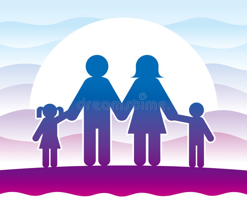 A Family stock vector. Illustration of children, peace - 69298609