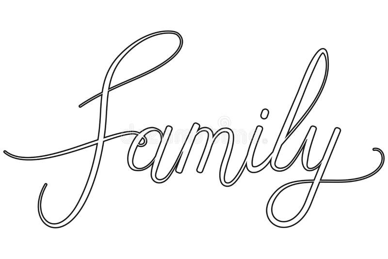 My Family. Vector Hand Lettering Family Typography, Stock Vector ...