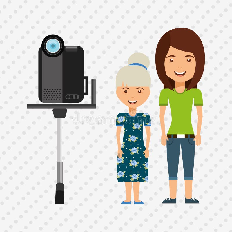 Family video camera design stock illustration. Illustration of ...