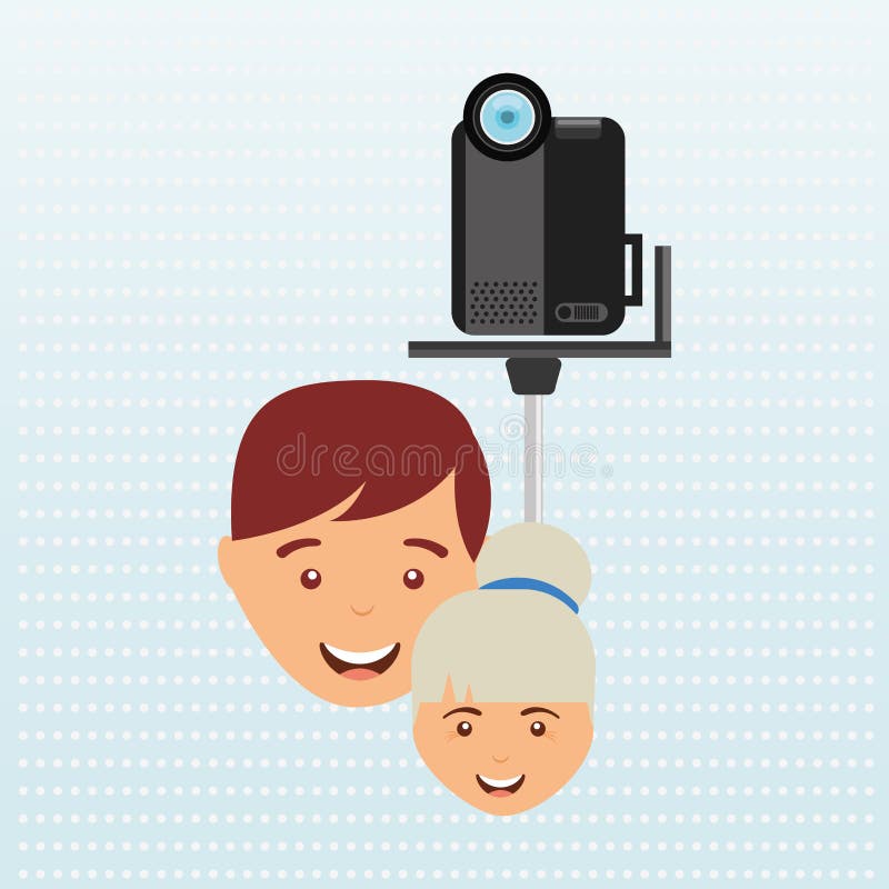 Family video camera design stock illustration. Illustration of filming ...
