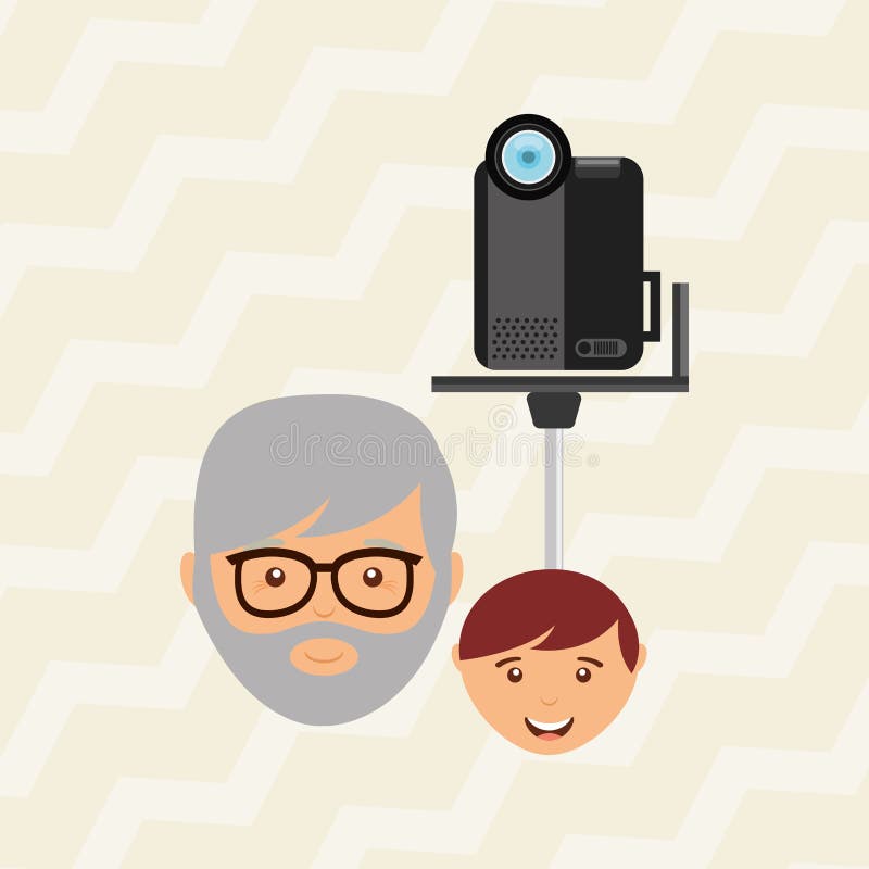 Family video camera design stock illustration. Illustration of people ...
