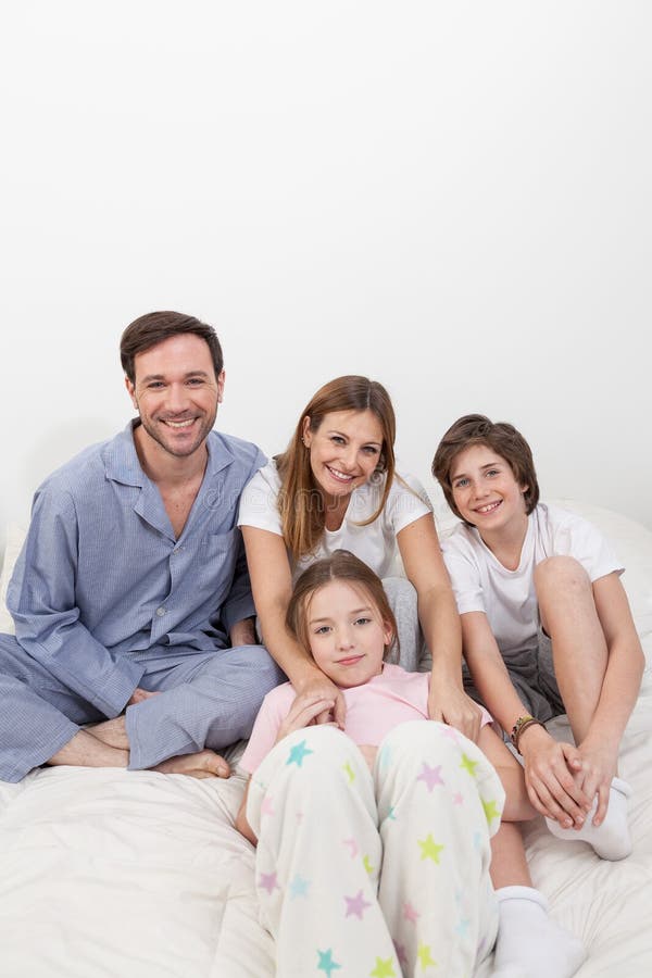 Family wake up stock photo. Image of happiness, relaxation - 62744650