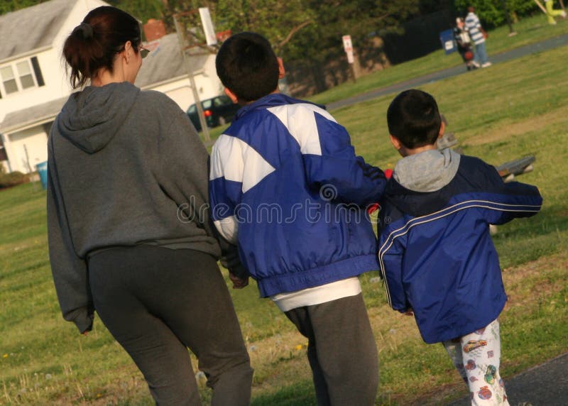 Family Walk stock image. Image of adult, kids, outdoors - 1048795