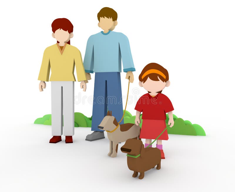 Family Walk stock illustration. Illustration of park - 19947739